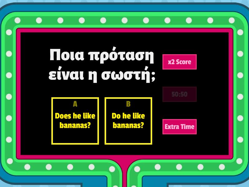 Do, Does (Simple Present) - Gameshow quiz