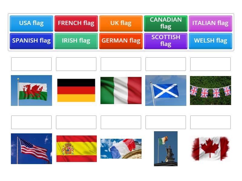 FLAGS - Une las parejas