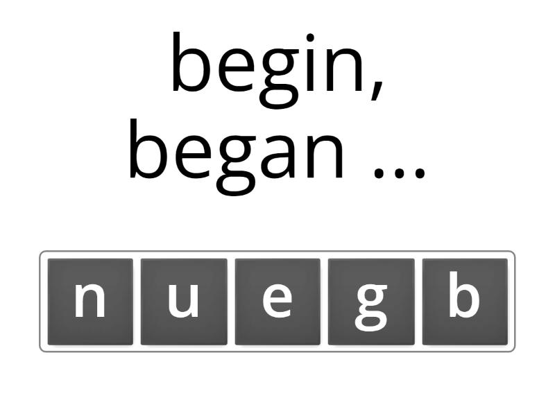 Irregular verbs 6-10 - Anagrama