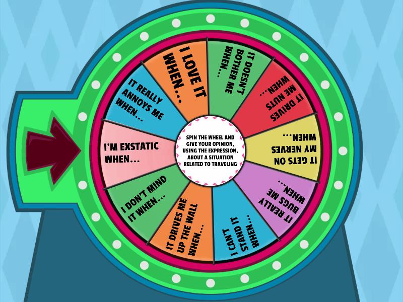 expressions - conversation starters - Spin the wheel