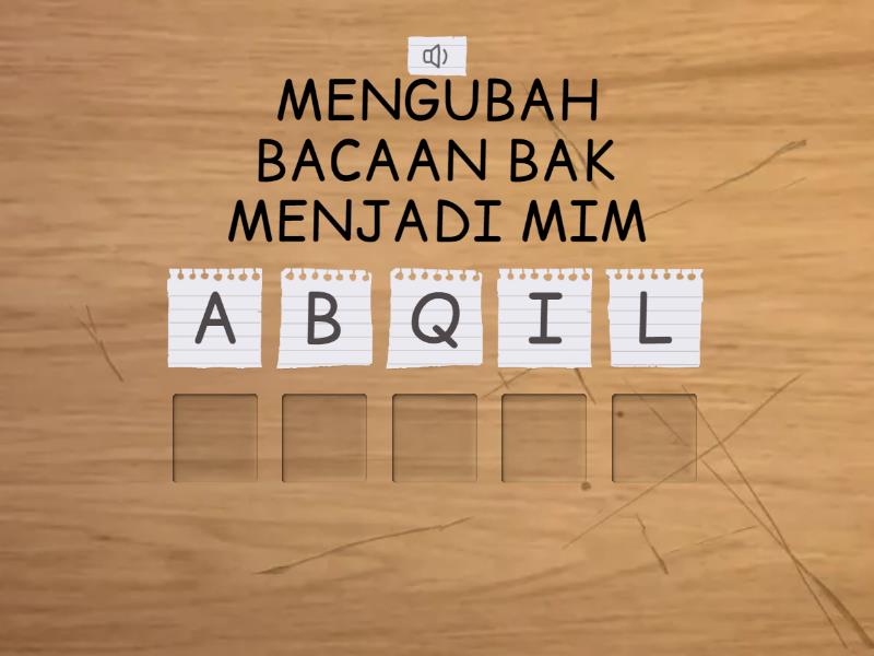 TAJWID PART II - Anagram