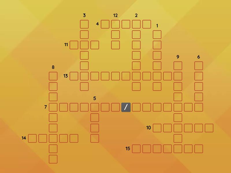 Revision - Practical English (Cafe & Restaurant). - Crossword