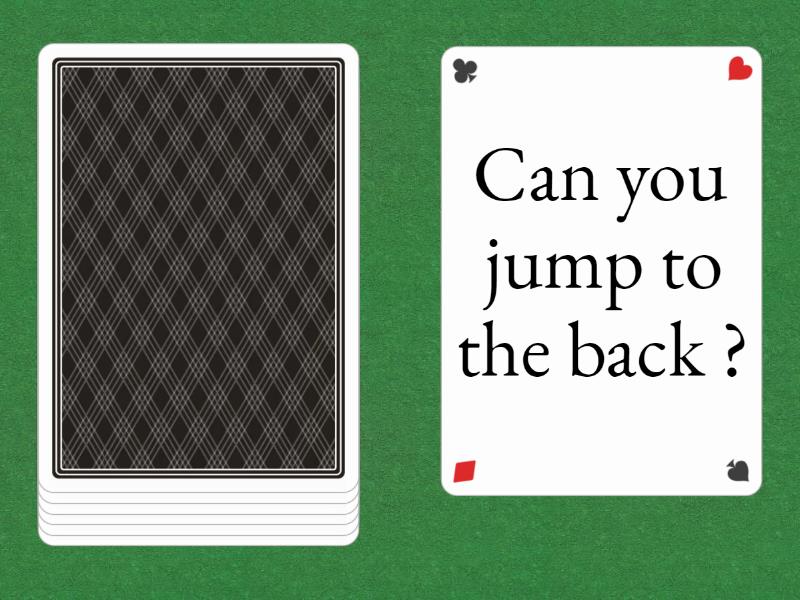 Step 1 - Lesson 25 - game 2 - Let's wiggle. - Speaking cards