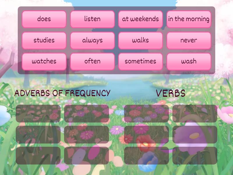 Making sentences - Group sort