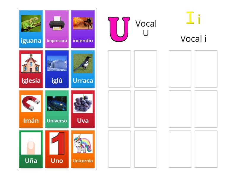 clasificar sonido inicial u-i - Group sort