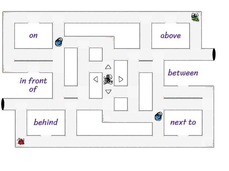 Prepositions of place - Maze chase