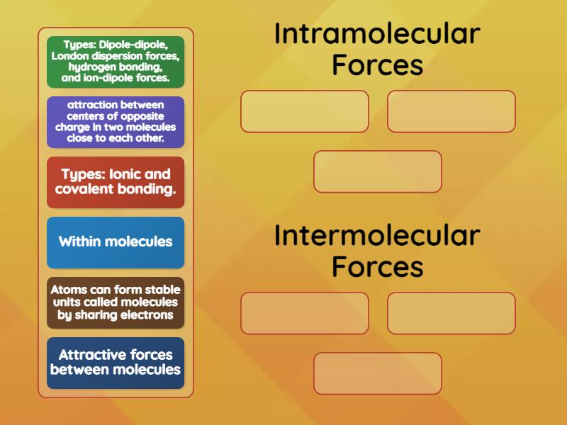 Intra/Inter - Molecular Forces - Group sort