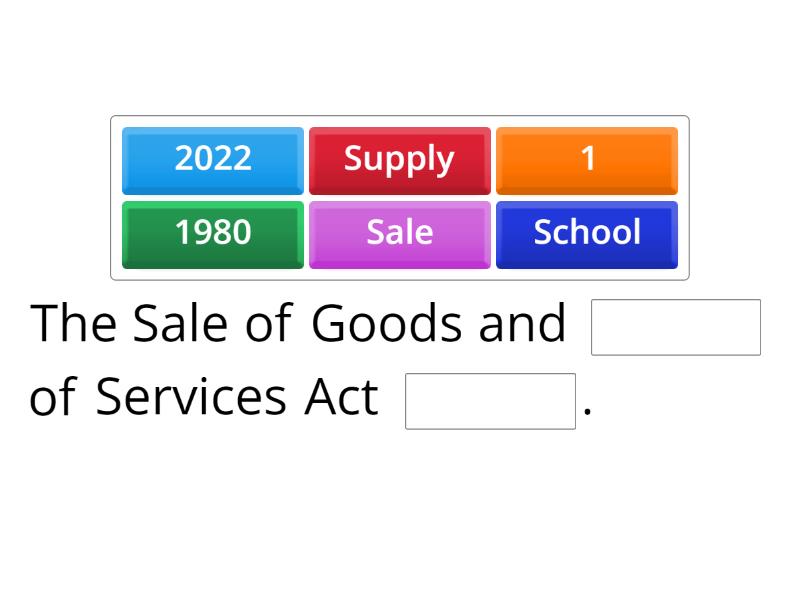 Ch.2 Consumer - Complete the sentence