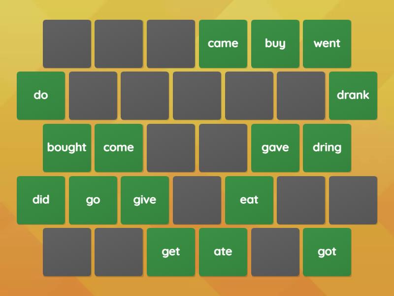 Fligh High 3 - irregular verbs - Matching pairs