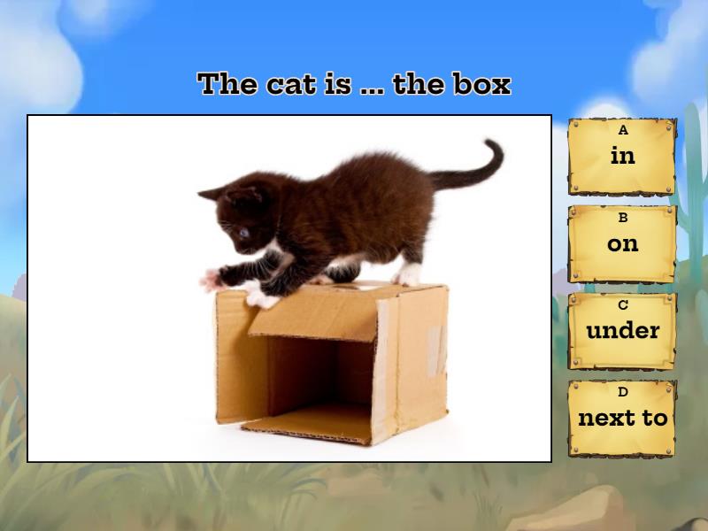 Prepositions of place: on, in, under, next to, in front of, behind ...