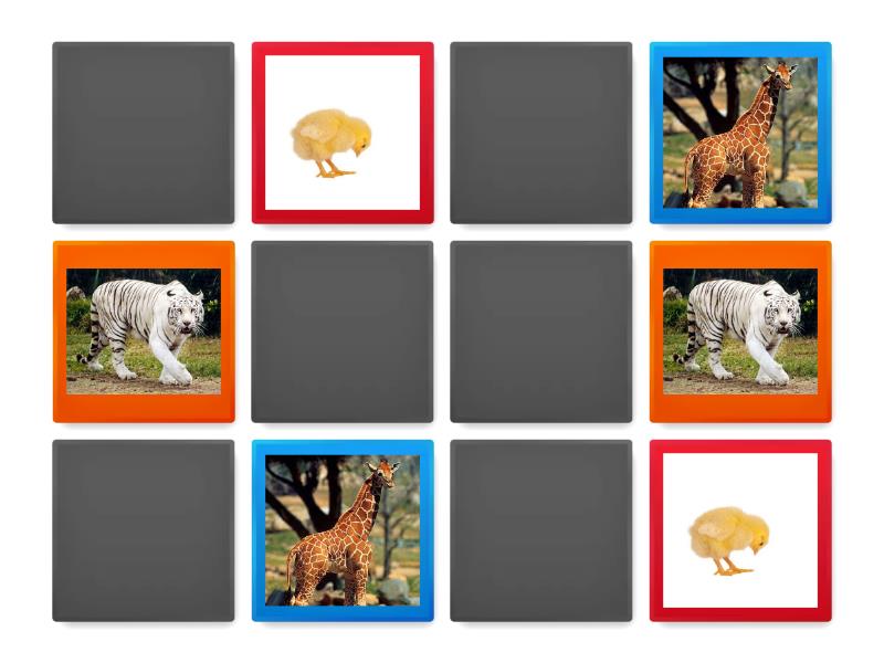 MEMORY ANIMALS - Matching pairs