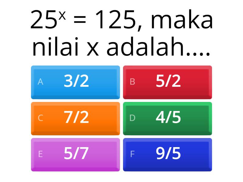 Eksponen dan logaritma - Quiz