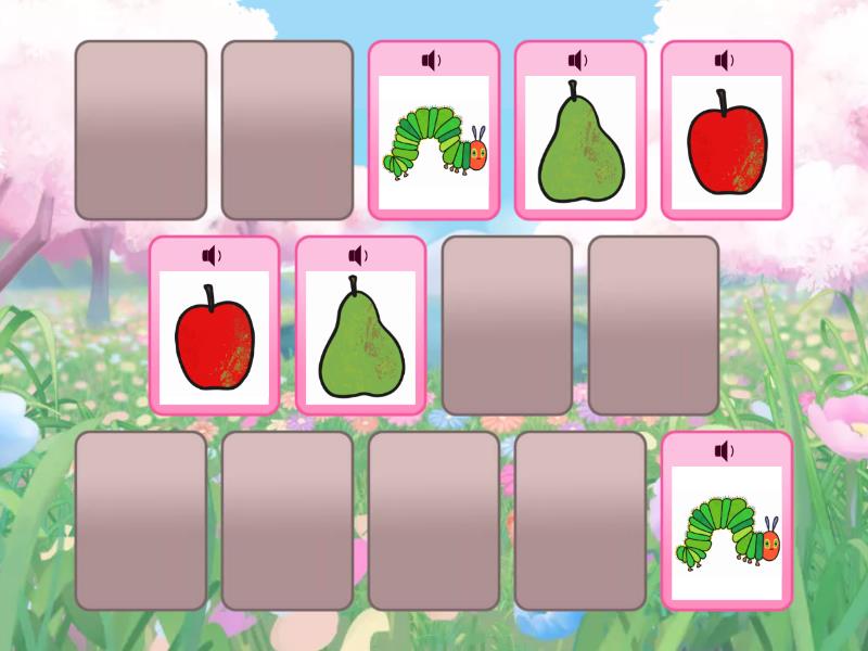 memory game The very hungry caterpillar - Matching pairs