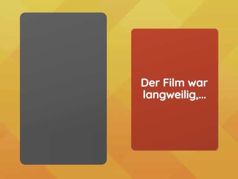 Sätze mit "weil" und "obwohl" - Speaking cards