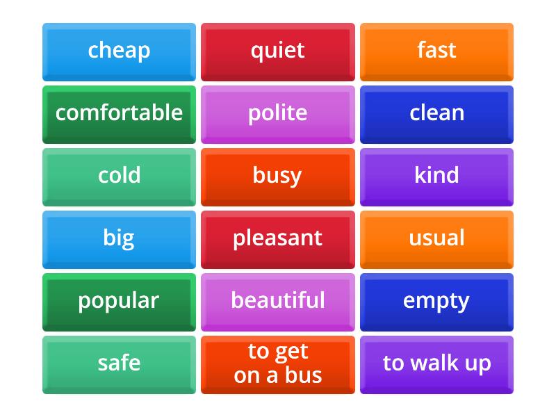 unit 7 B antonyms - Flip tiles