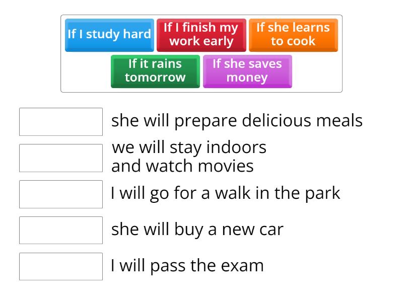 future real conditional - Match up