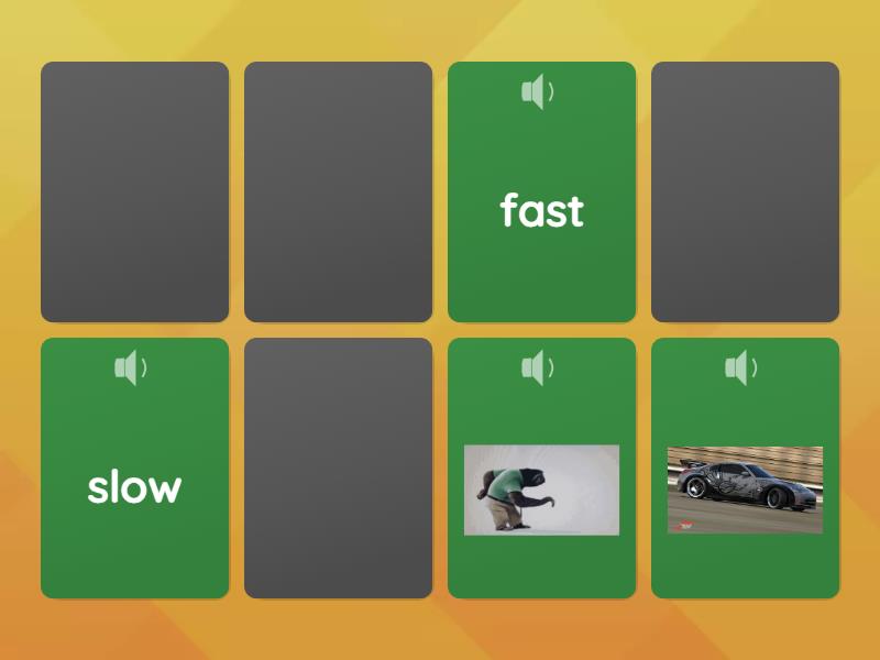 Fast, slow, high, low - Matching pairs