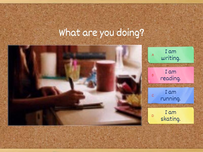Present continuous. What are you doing? - Quiz