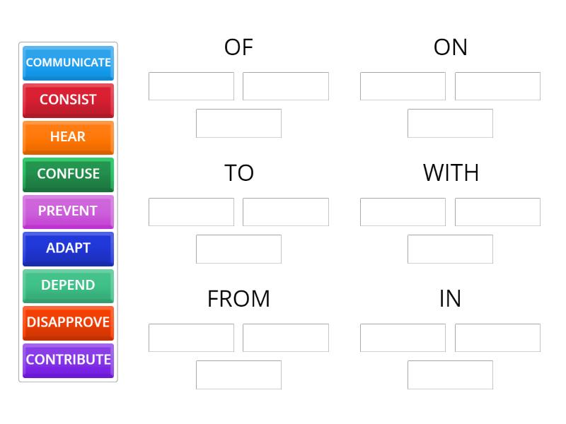 ACPB-I07-VERBS&PREPOSITIONS - Group sort