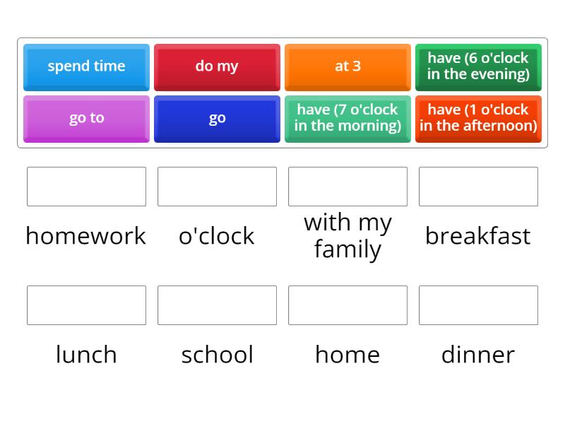 Daily routines Part 2 - Match up