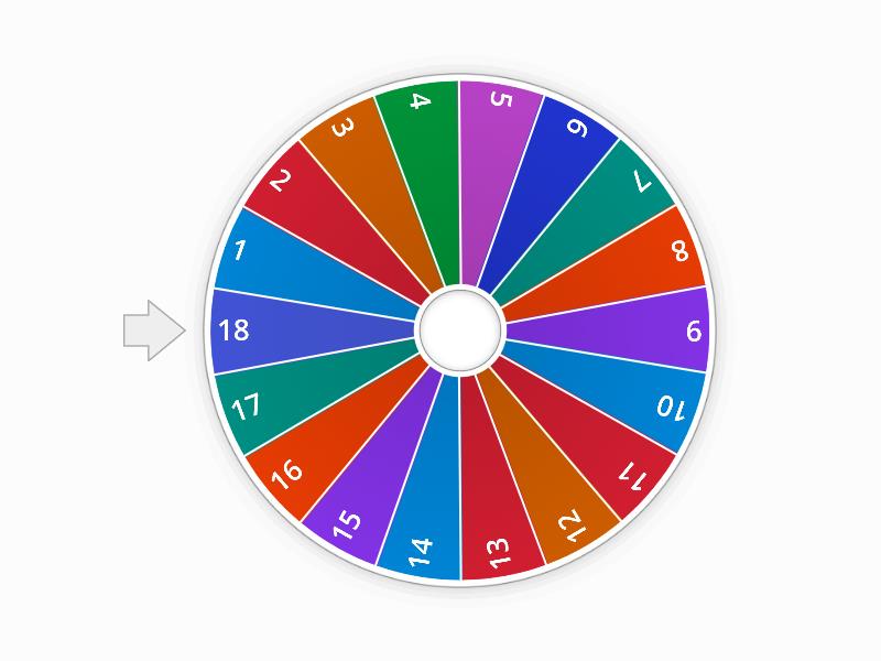 Ruleta del 1 al 18 - Rueda aleatoria