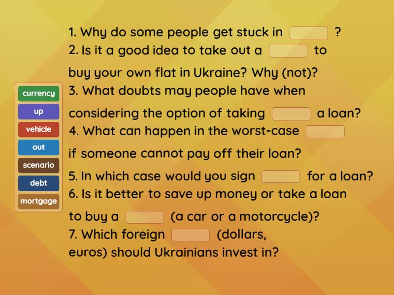 BE B1 Planning a budget - Complete the sentence