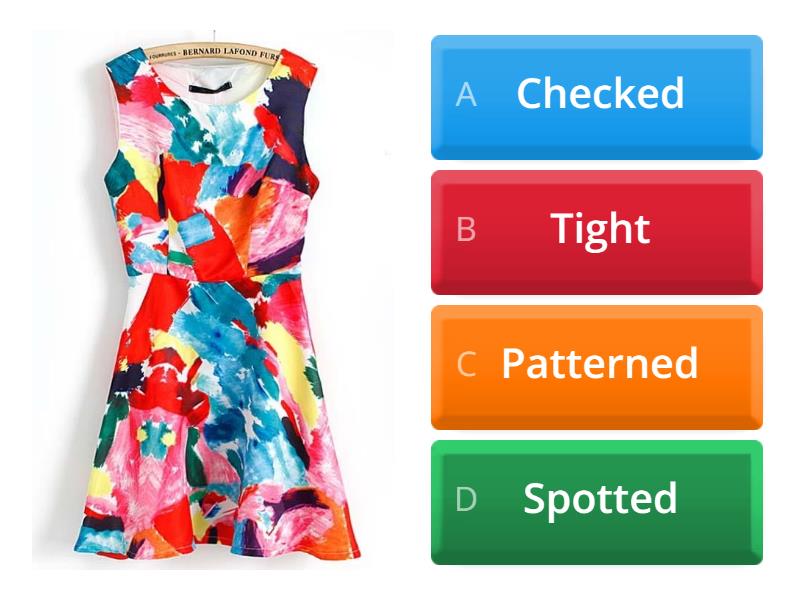 Describing clothes- Fit/ Style/ Pattern - Quiz