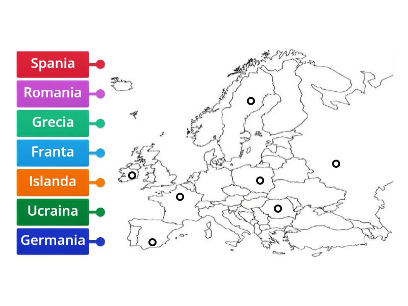 Harta politica a Europei - Labelled diagram