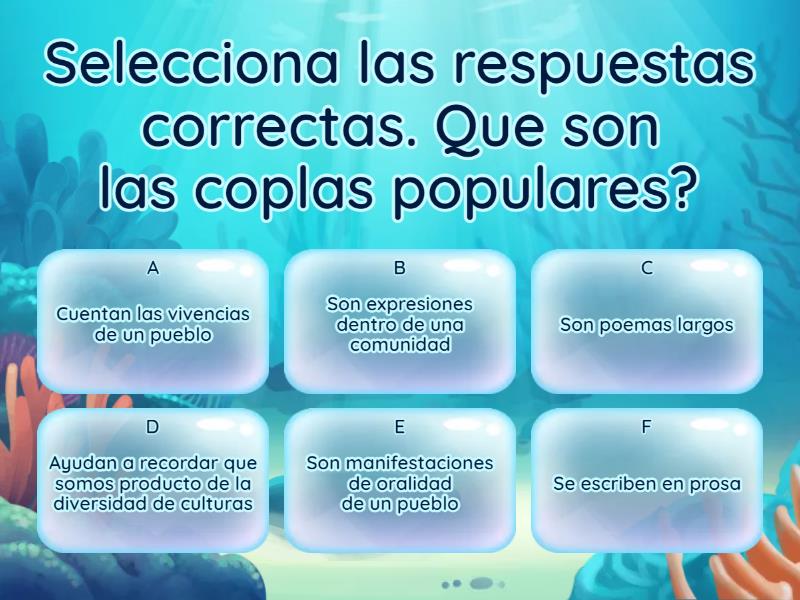 LENGUA Y LITERATURA LAS COPLAS - Quiz