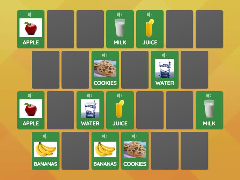 PICNIC VOCABULARY - Matching pairs