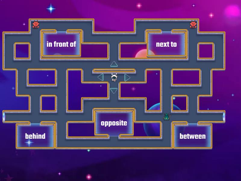Gold A2 unit 2 places and preposition of place - Maze chase