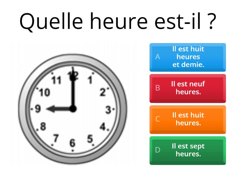 Les Heures - Quiz