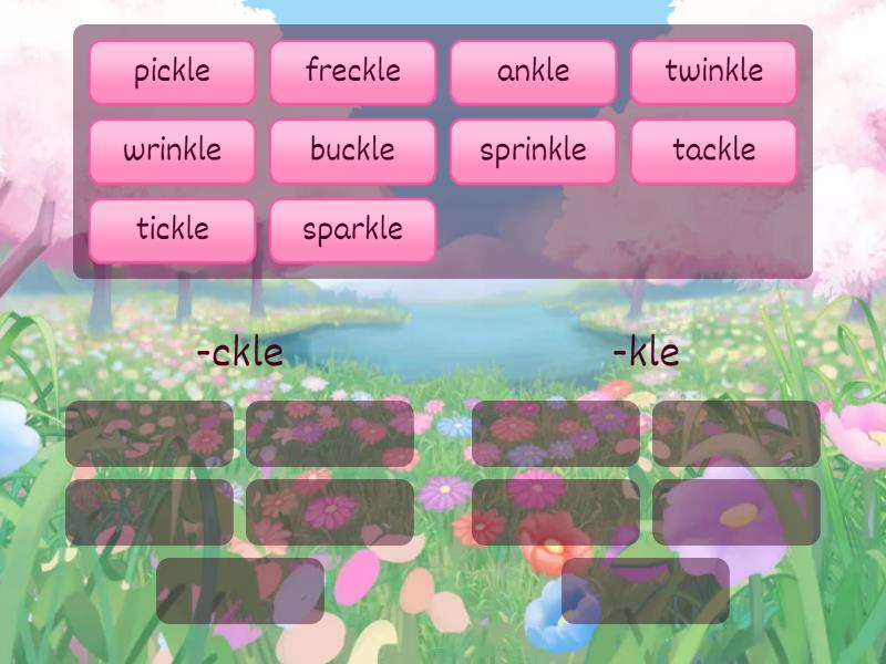 Unit 17; Week 2 - Spelling Words - Group sort