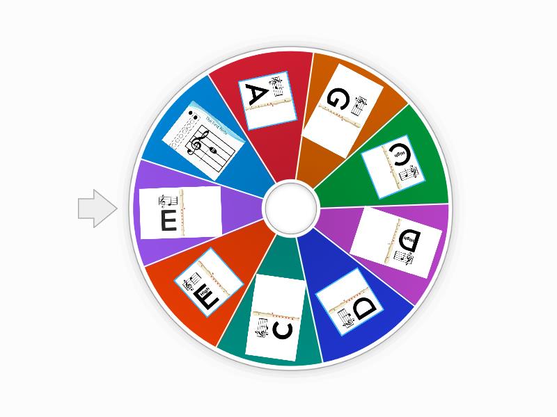 Recorder Note Wheel - Spin the wheel
