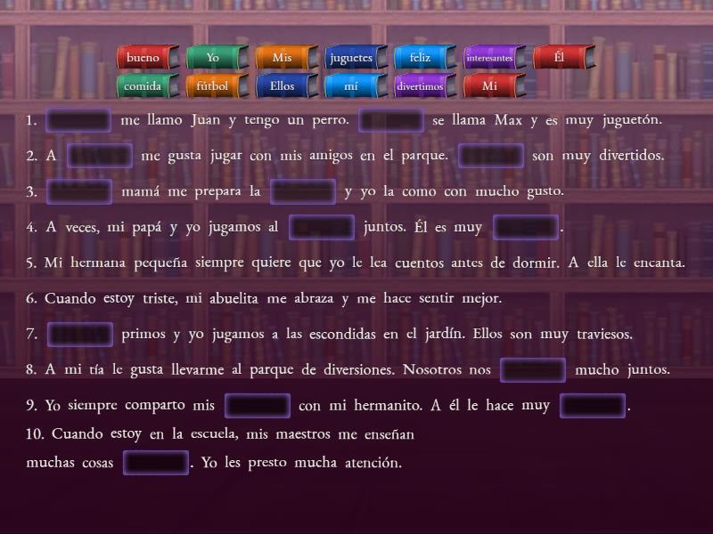 Completa las oraciones - Completa la oración