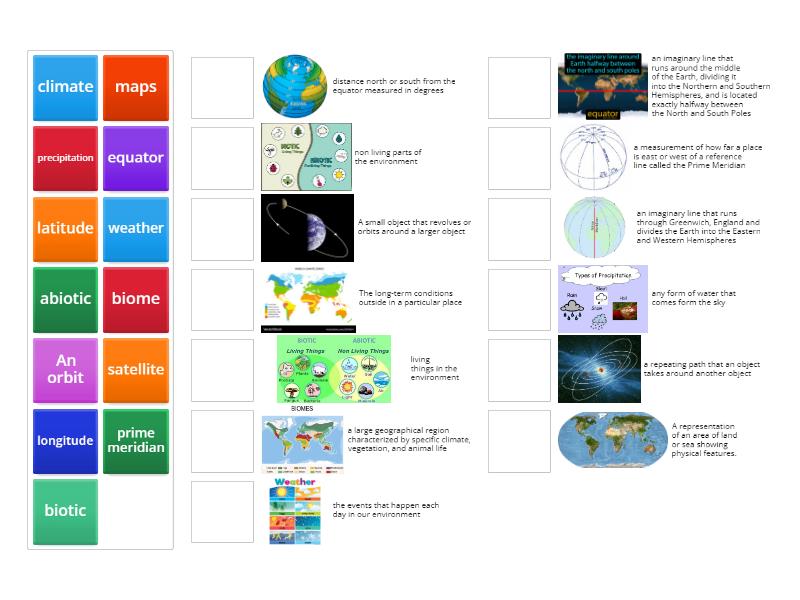 Environmental Science Word Set 1 - Match up