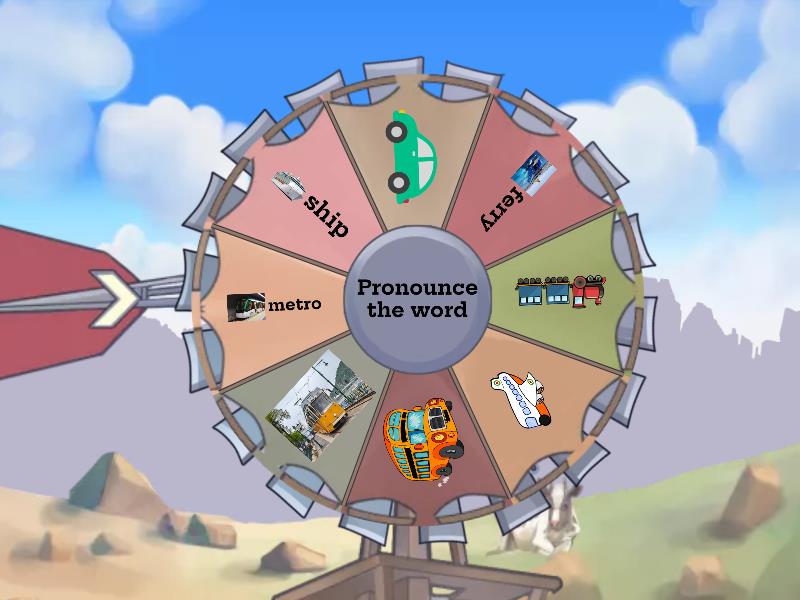 Means of transport - Wheel - Spin the wheel