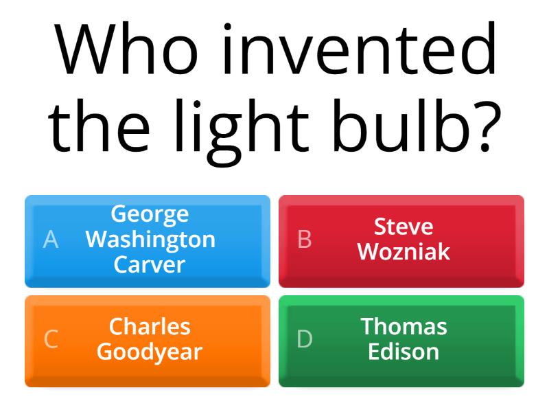 INVENTIONS AND INVENTORS - Quiz