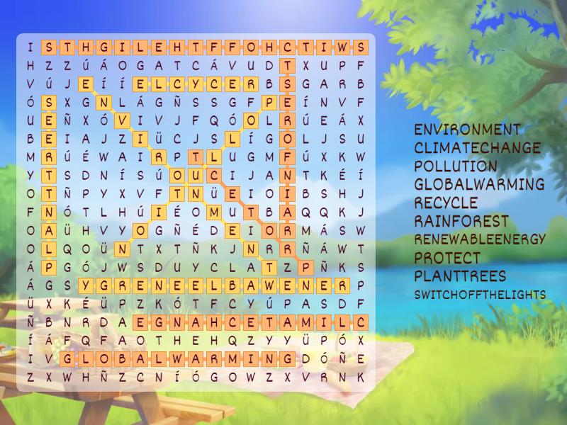 Nature - Sopa de letras