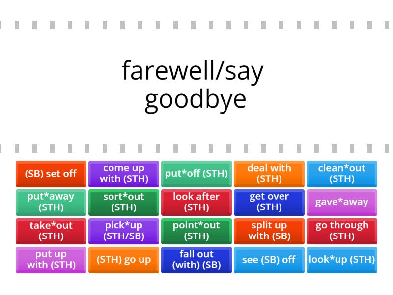 Phrasal verbs 1 - Find the match