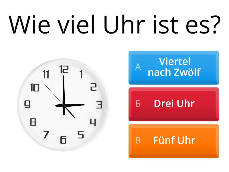 Wie viel Uhr ist es? - Cuestionario