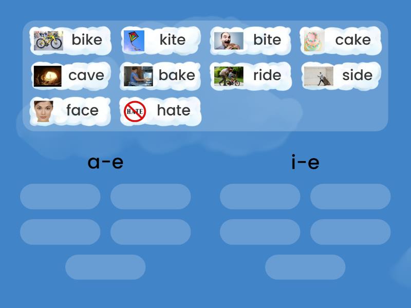 a-e, i-e words - Group sort