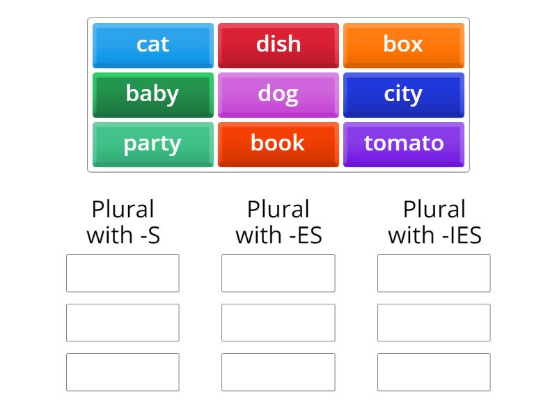 Regular Plural Nouns - Group sort