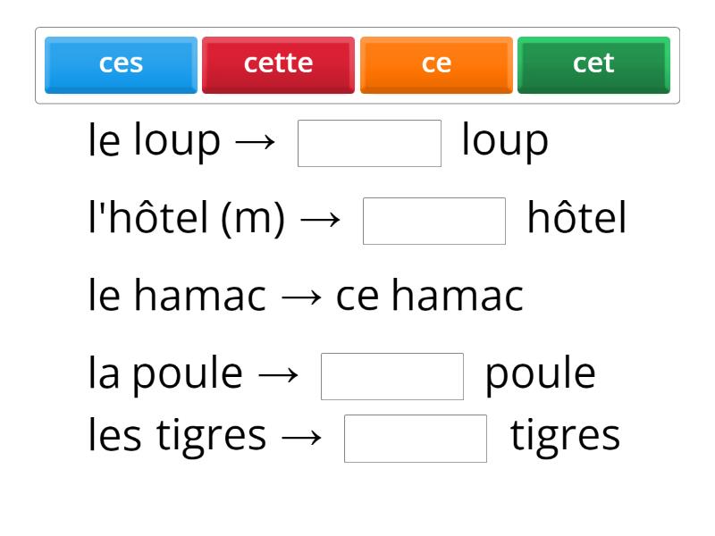 Les Loustics 2 Unité 4 Leçon 4 - Adjectifs demonstratifs - Complete the ...