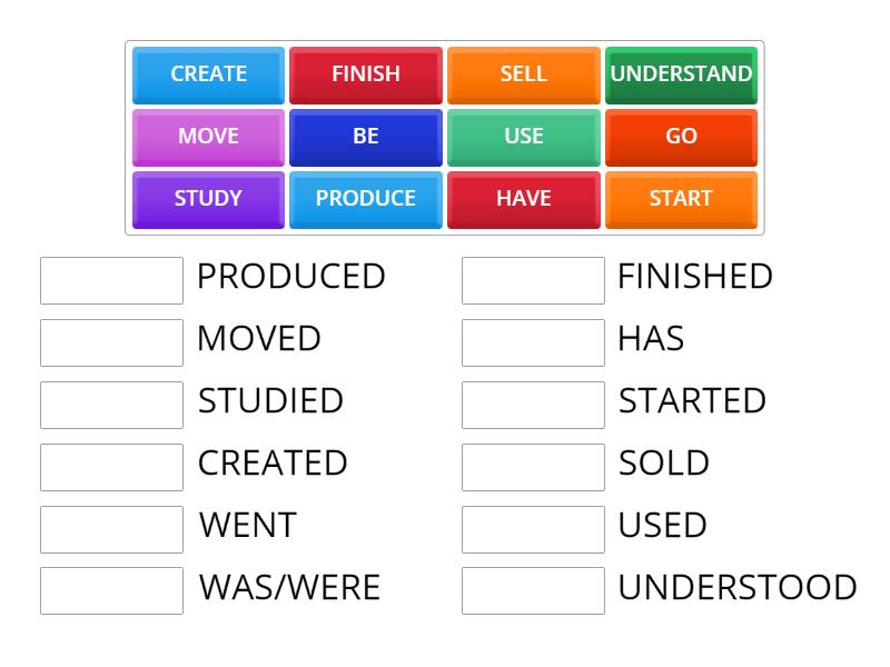Past Simple Match - Match up