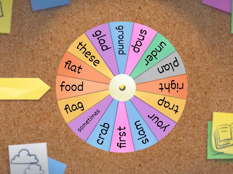 Spelling and Sight Words - Random wheel
