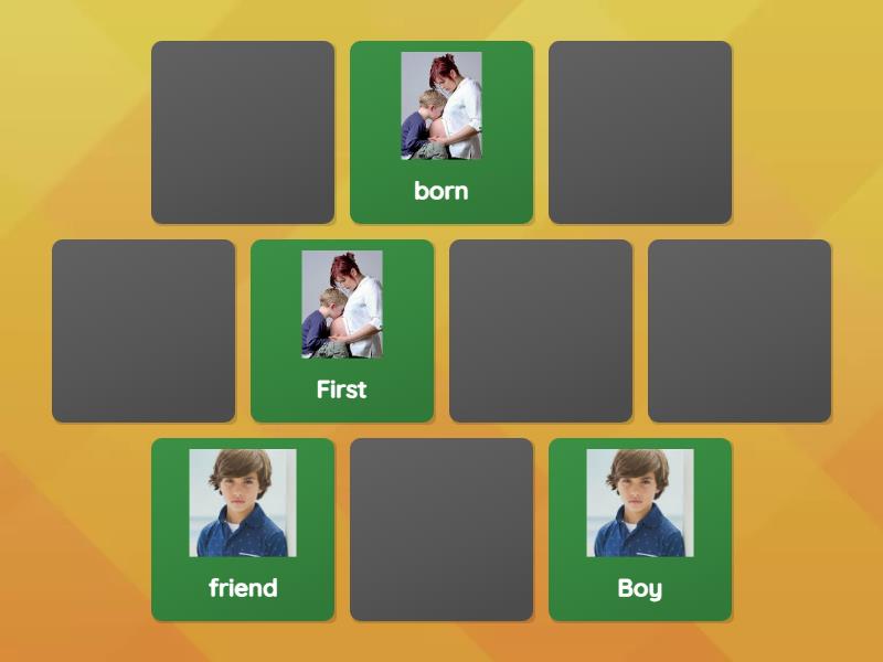 Compound family vocabulary - Matching pairs