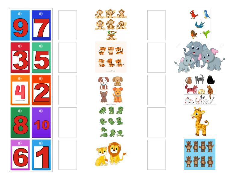 Memorama del 1 al 10 - Match up