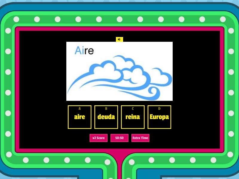 quiz show-diptongos: ai, au, ie, ei, iu, eu, ia - Concurso de preguntas
