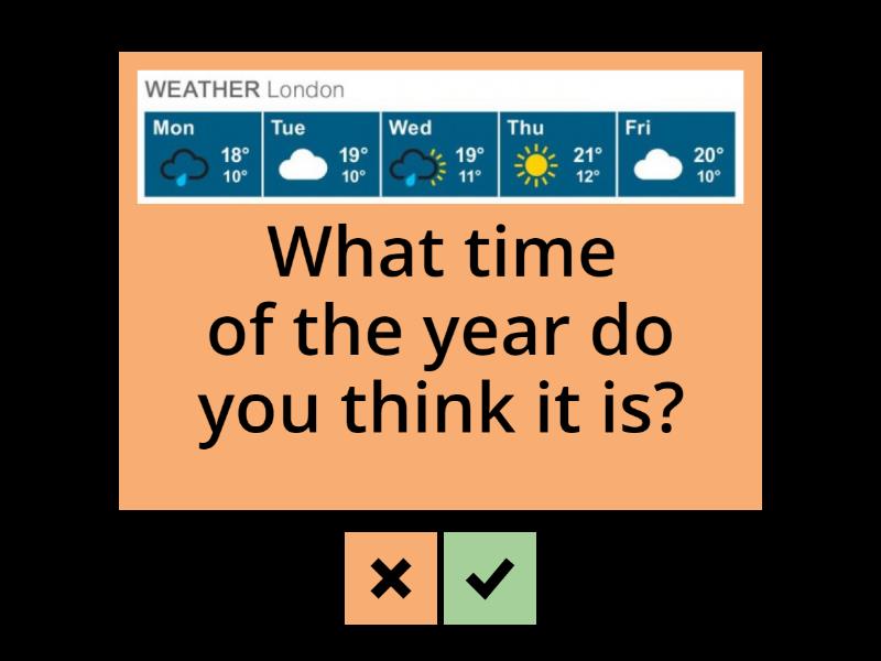 Elementary: Weather Icebreaker - Flash cards